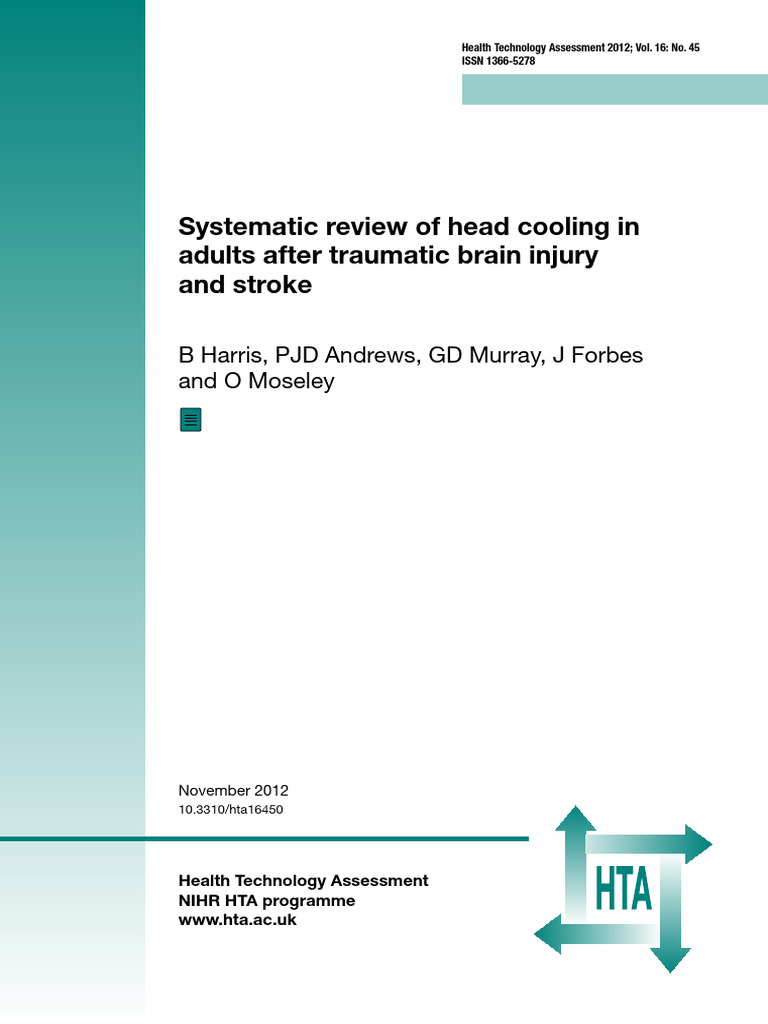 Systematic Review of Head Cooling in Adults | PDF | Traumatic Brain ...