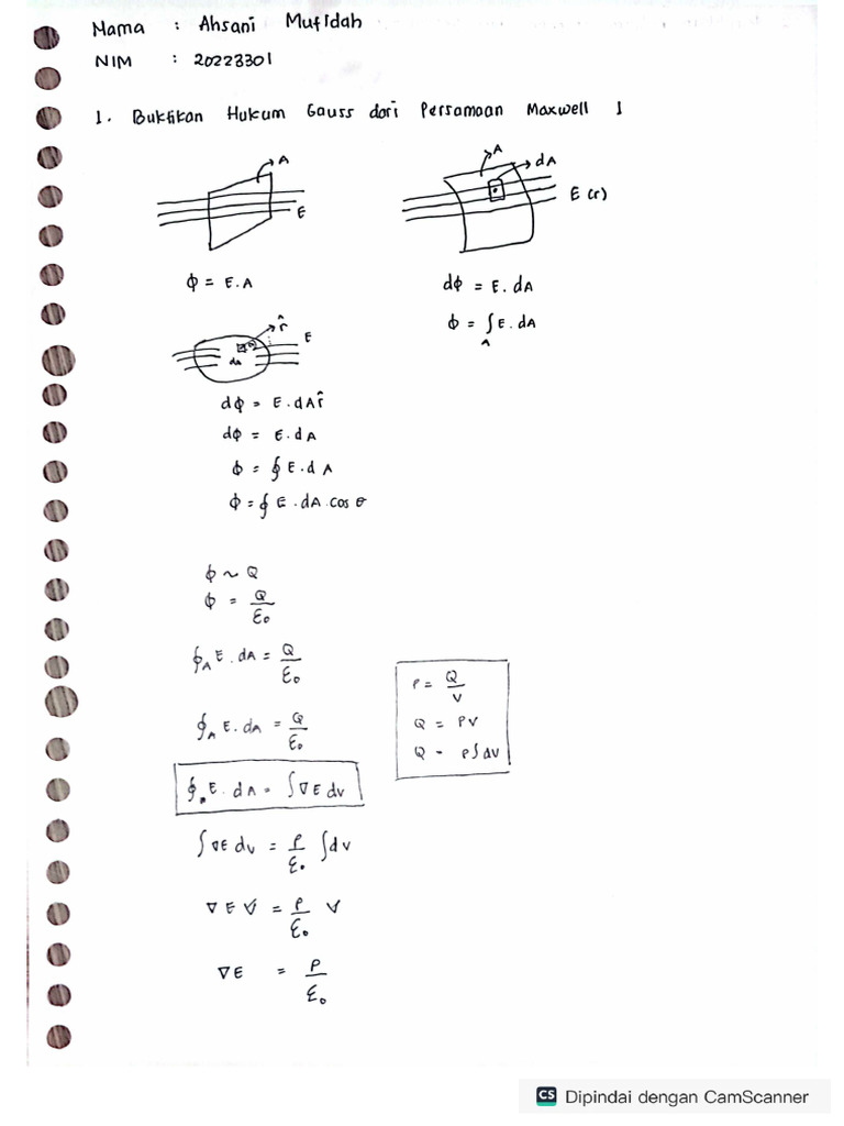 Elektrodinamika - Ahsani Mufidah - 20223301 | PDF