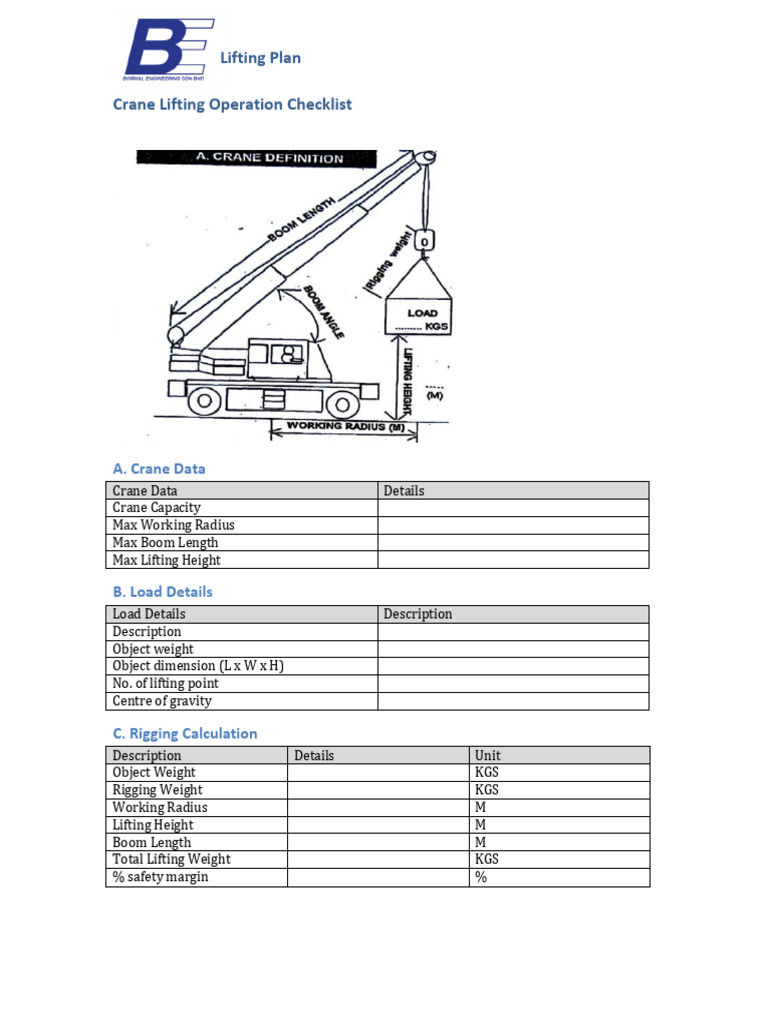 Lifting Plan Rev.0 | PDF | Crane (Machine)