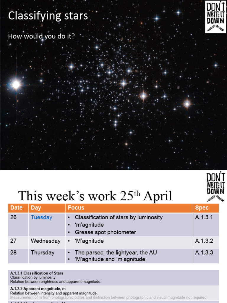 4 Classification of Stars | PDF | Apparent Magnitude | Stars