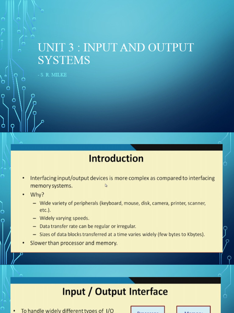 Unit 3 Input Output Systems Pdf 