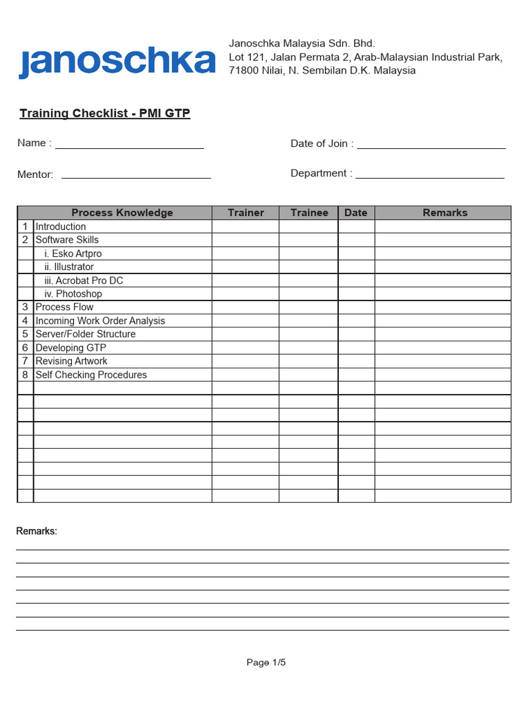 Repro Training Checklist - PMI | PDF | Graphic Design | Software