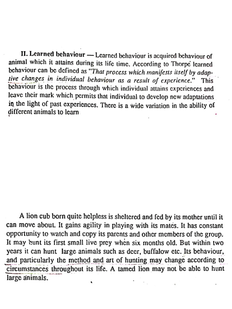 Learning Behaviour | PDF