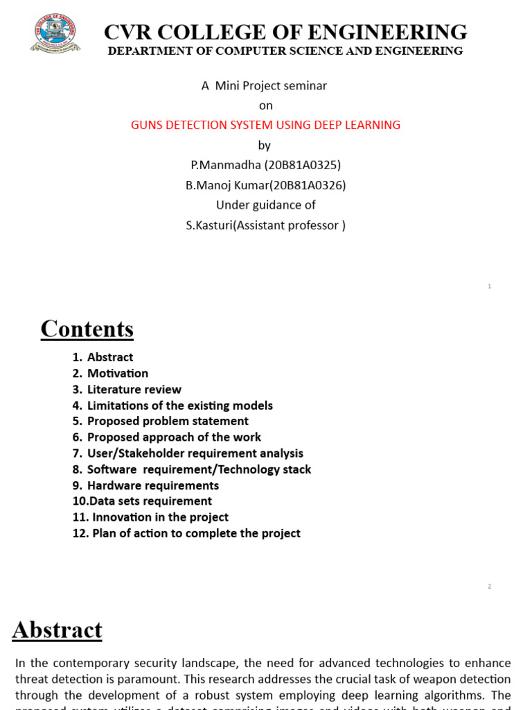 Mini Project Review 1 | PDF | Deep Learning | Machine Learning