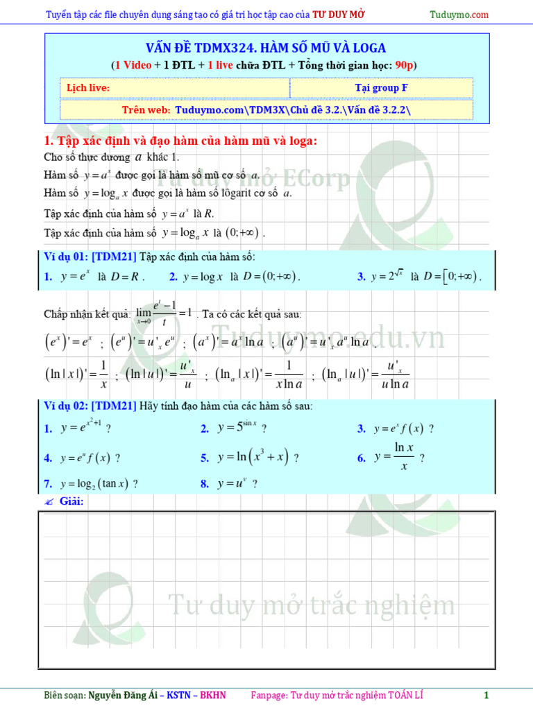 tdmx324 FCD Ham So Mu Va Loga PDF | PDF
