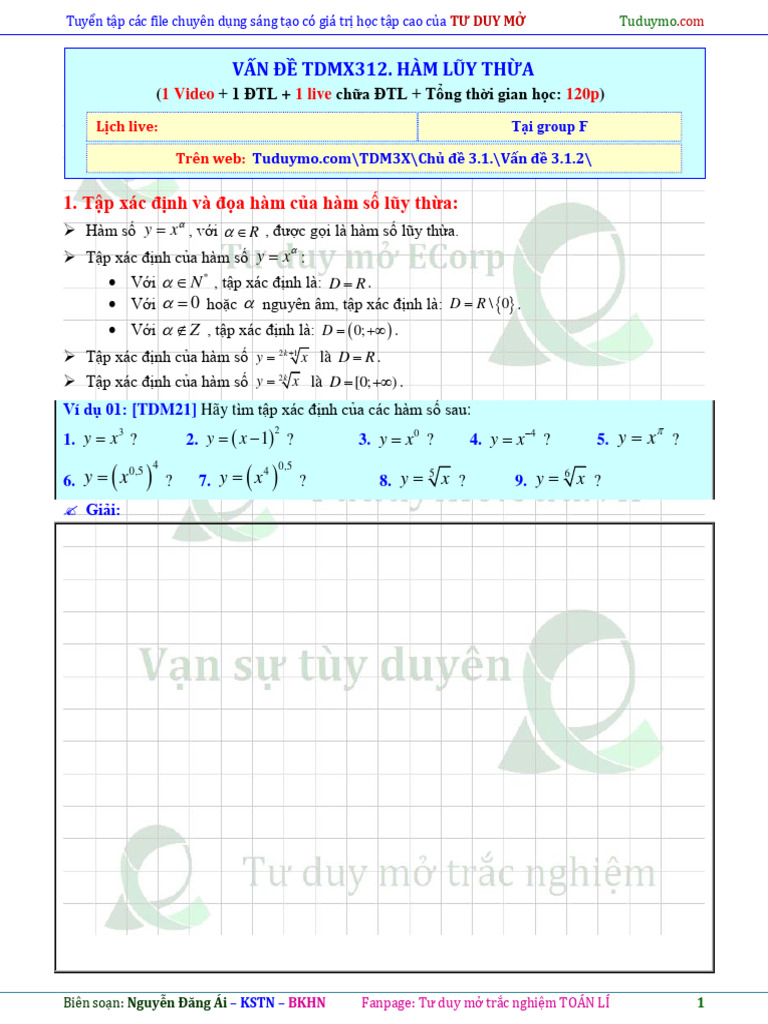 tdmx312 FCD Ham Luy Thua PDF | PDF