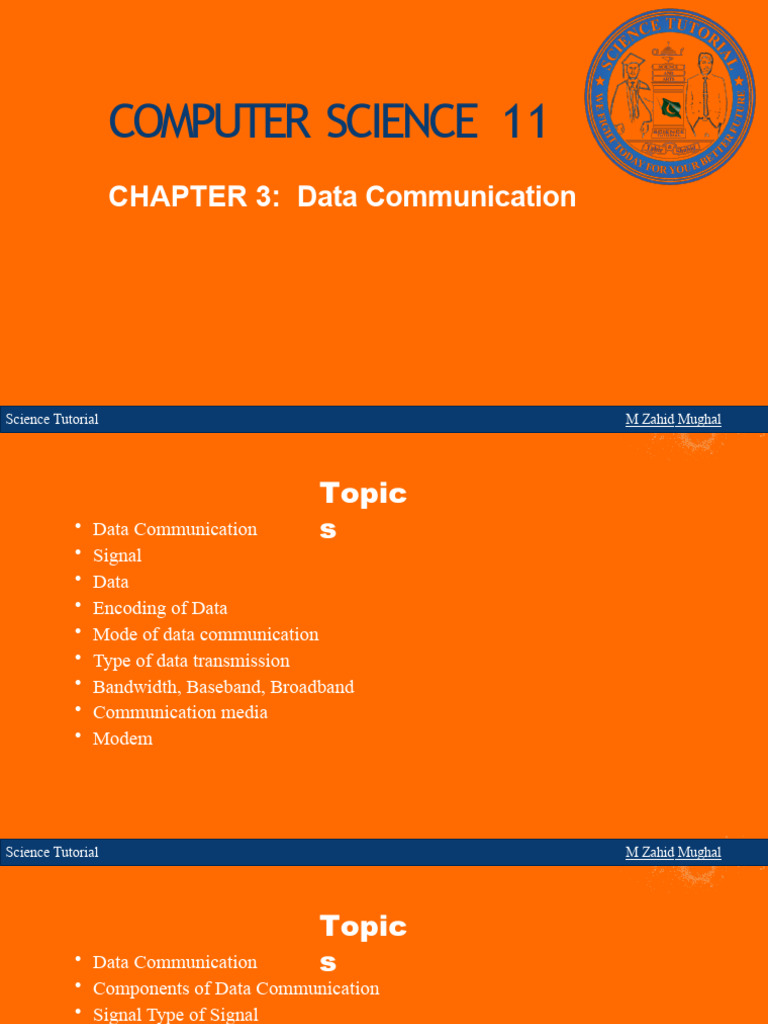 Chap03 (ICS11) Lect 01 | PDF | Transmission Medium | Bit