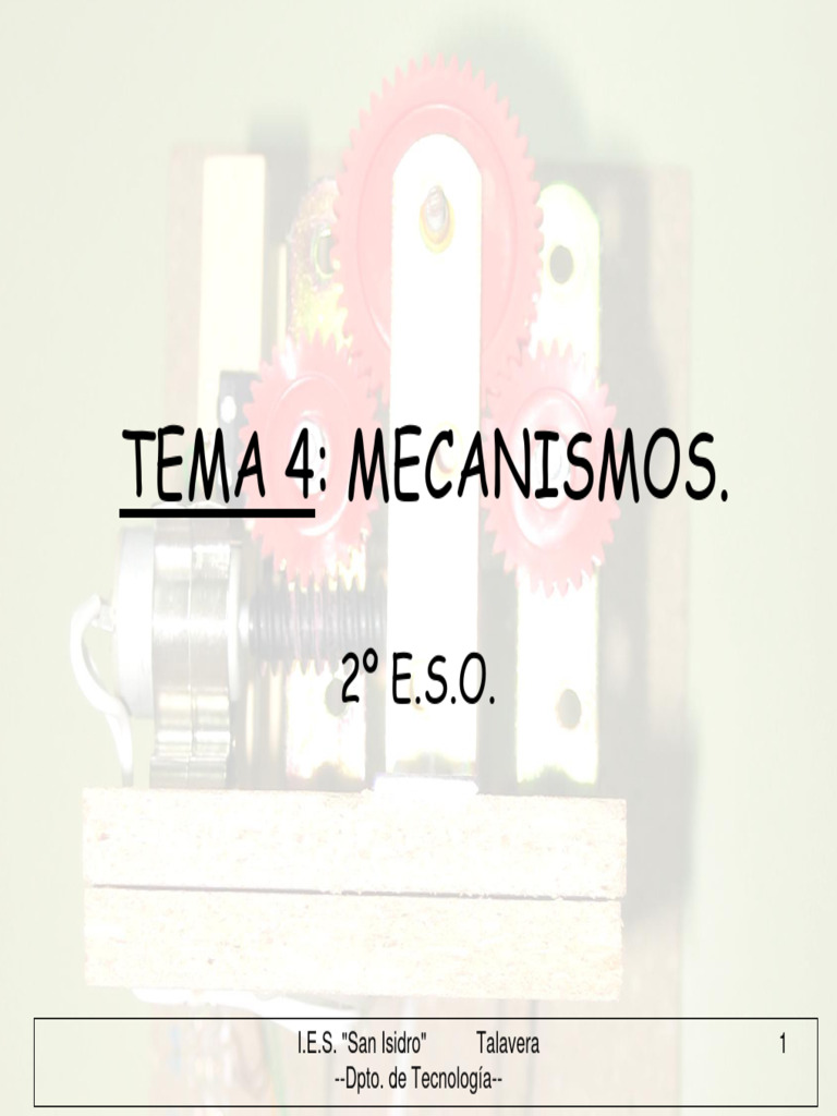 Mecanismos | PDF | Palanca | Engranaje