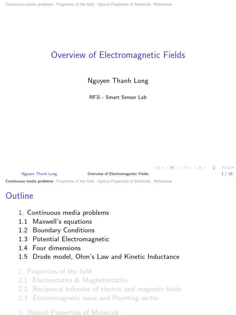Electromagnetic Fields | PDF | Electromagnetic Field | Maxwell's Equations
