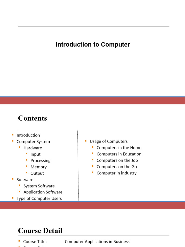 Overview of Computer Systems and Applications | PDF | Computer Hardware ...
