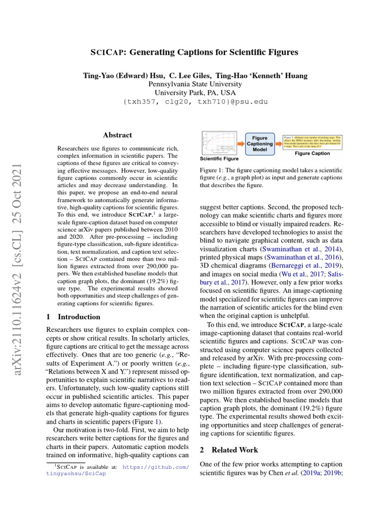 SCICAP Generating Captions for Scientific Figures | PDF | Statistical Classification | Data