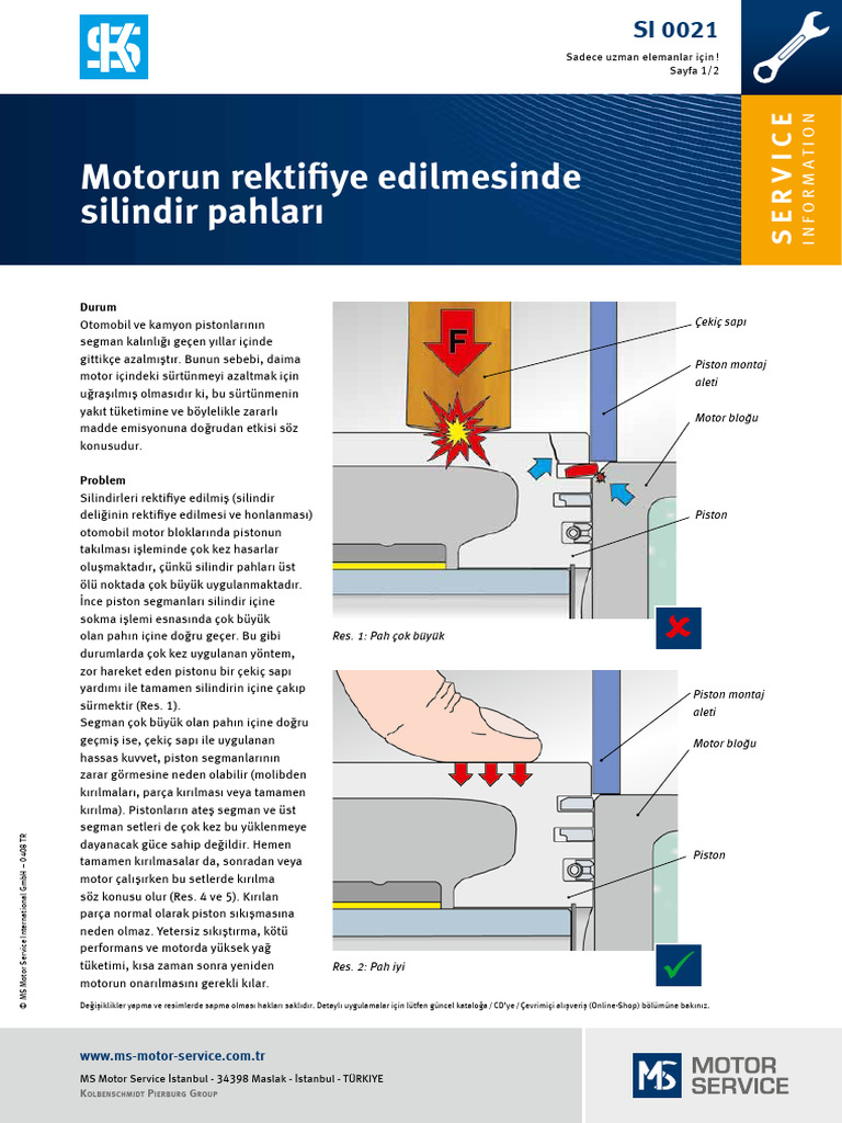 Motorun rektifiye edilmesinde silindir pahları | PDF