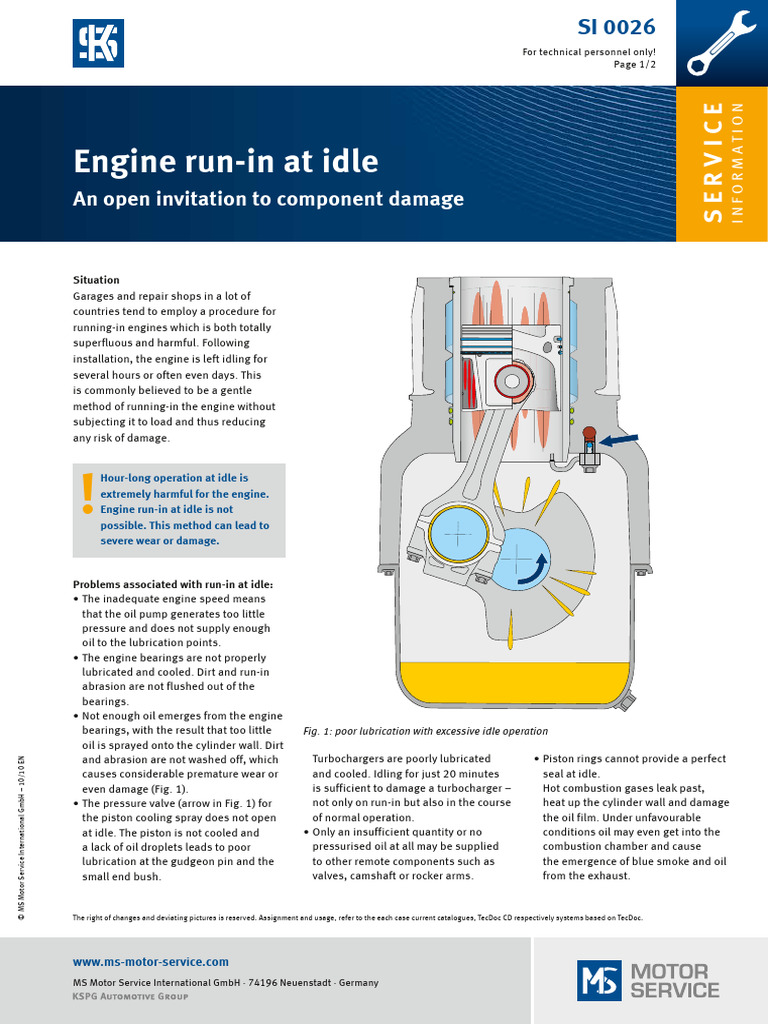 Engine Run-In: Avoid Idle Damage | PDF | Piston | Engines