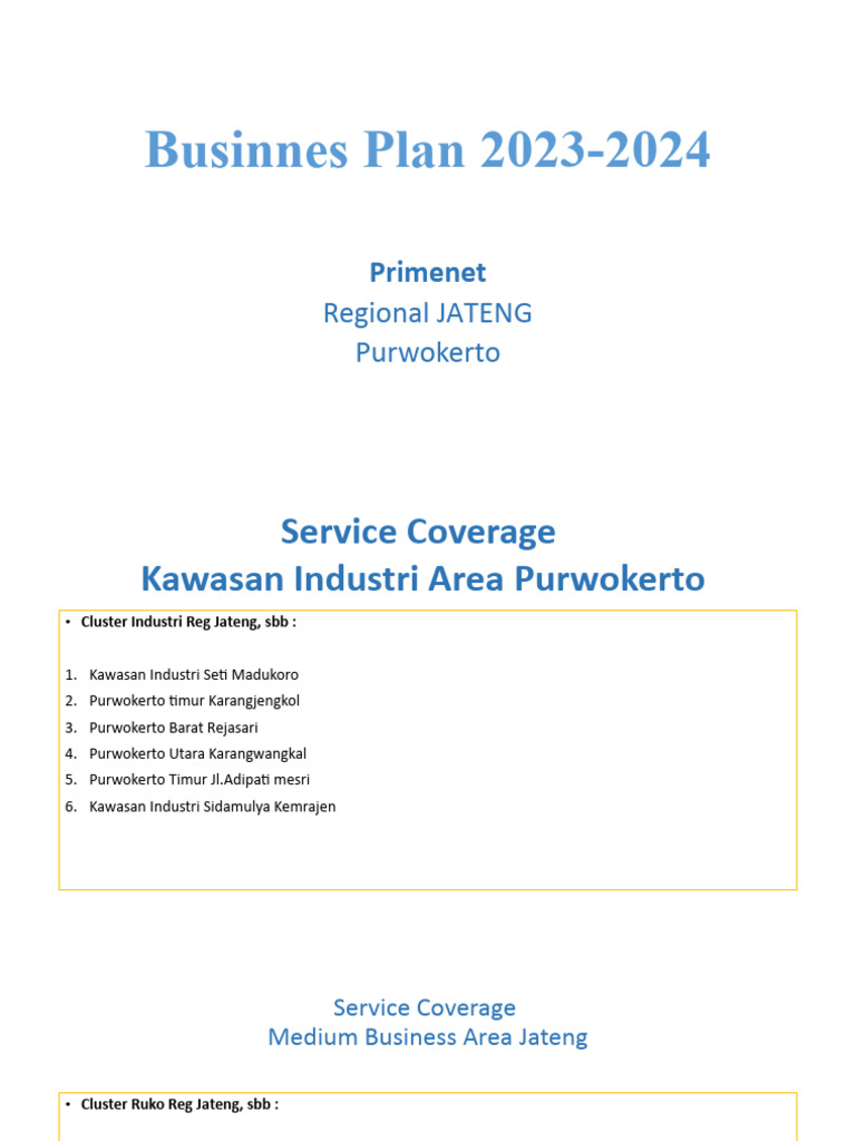 Business Plan Primenet | PDF