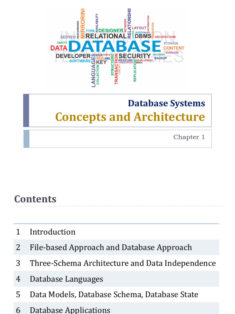 1 Databasesystemconceptsandarchitecture Download Free Pdf Databases Conceptual Model
