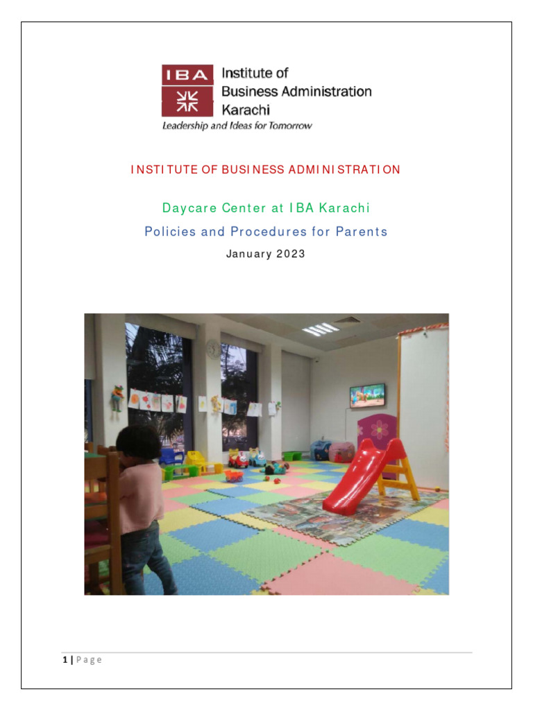 Day Care Guidelines - IBA | PDF | Child Care | Diaper