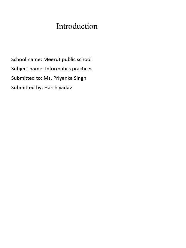 Introduction Pdf Table Database Databases