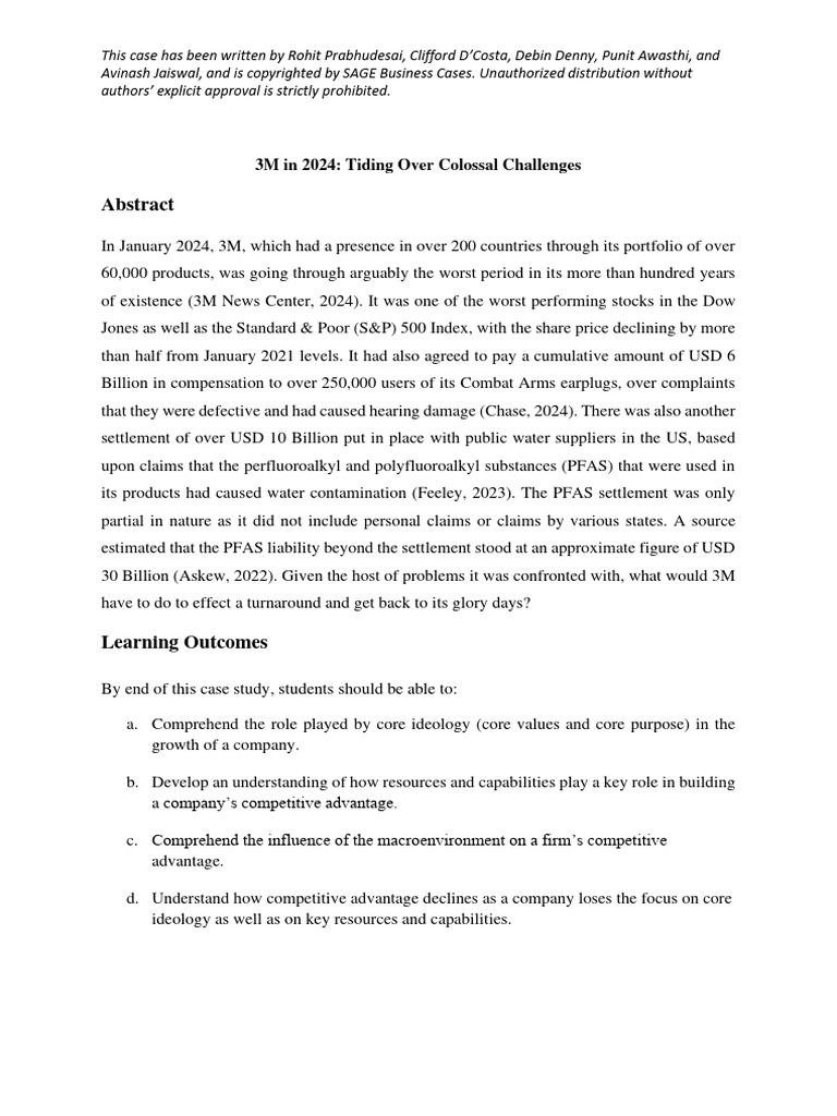 3M Case Study | PDF