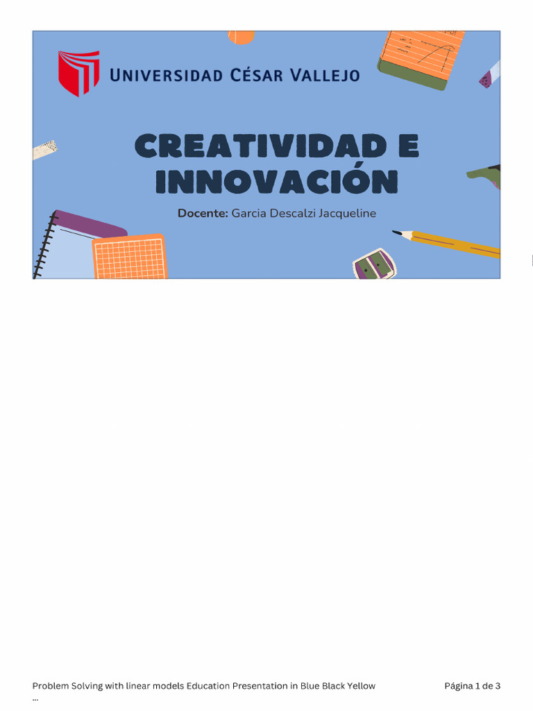 Problem Solving with linear models Education Presentation in Blue Black ...