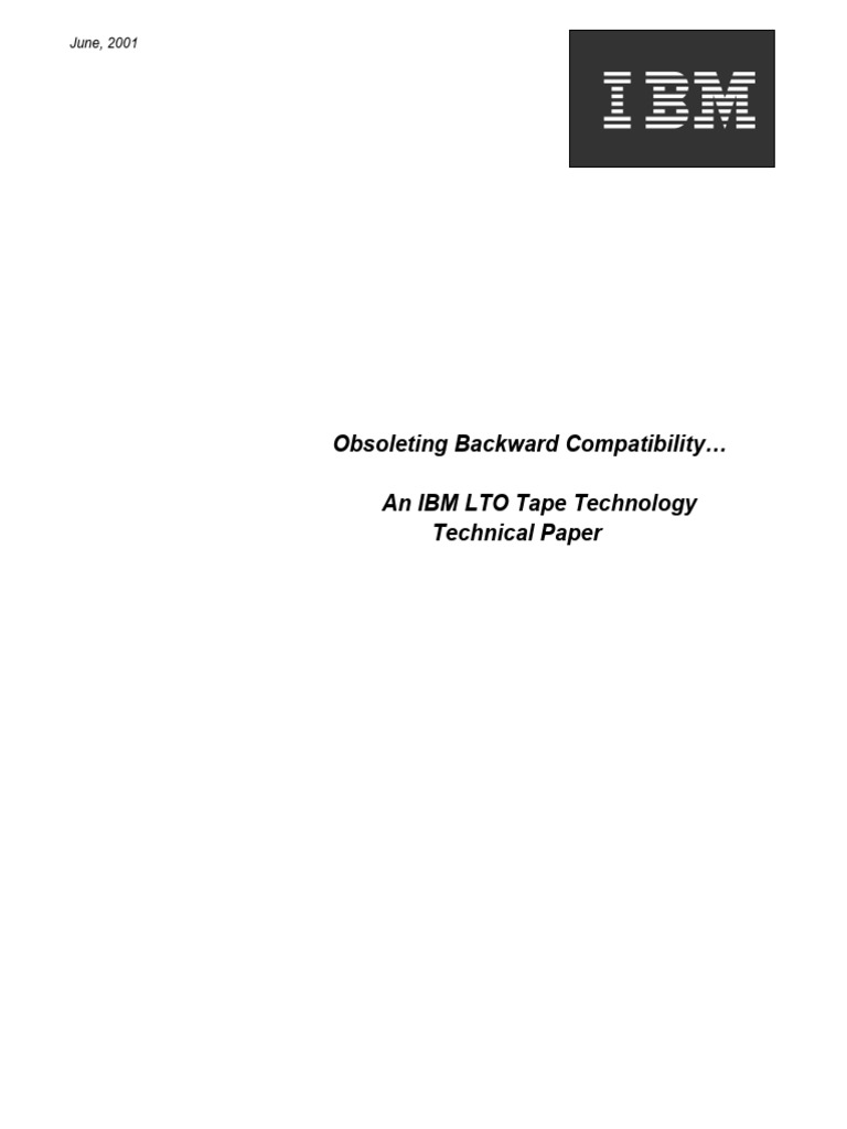 An IBM LTO Tape Technology Technical Paper | PDF | Backup | Computing