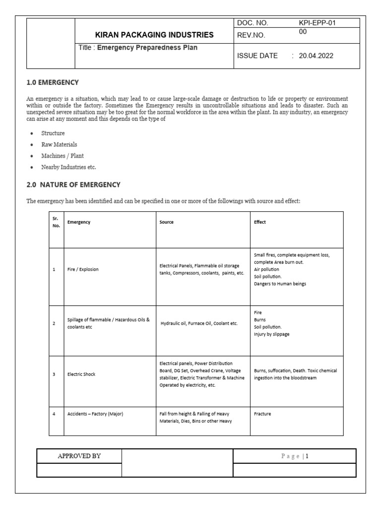 Emergency Preparedness Plan New | PDF | Emergency | Emergency Management