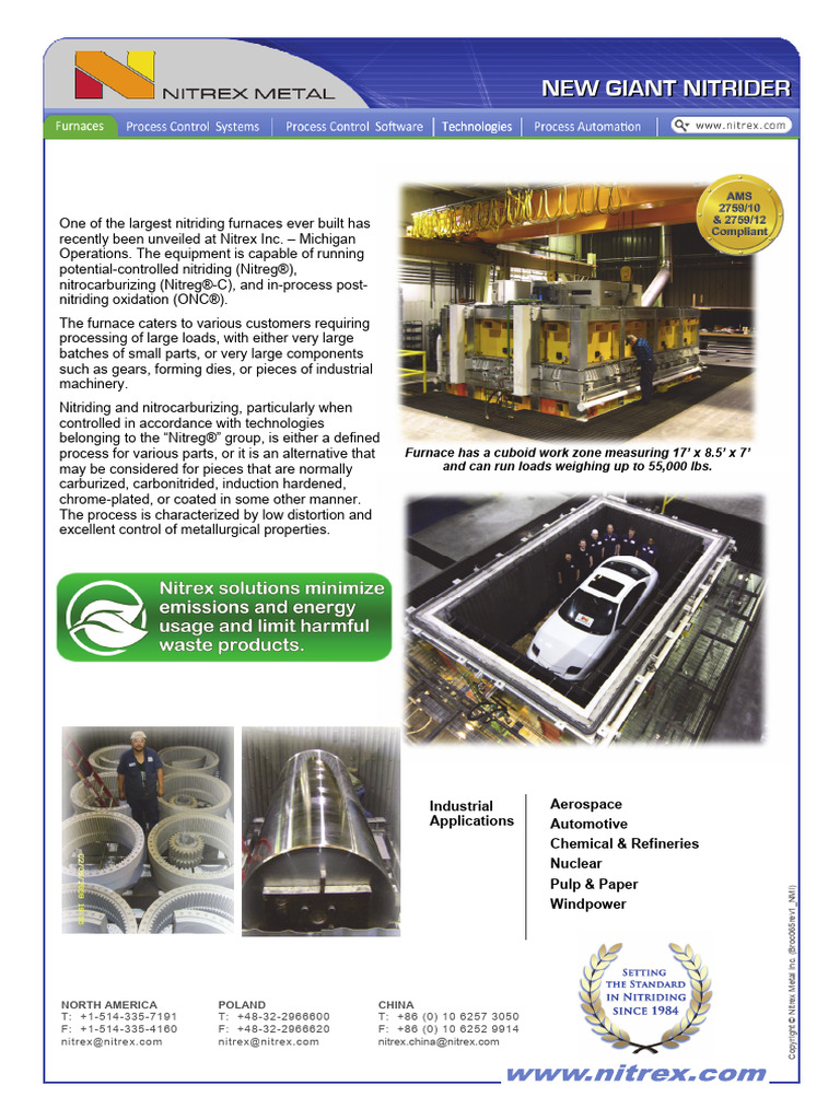 Nitrex Largest Rectangular Nitrider | PDF