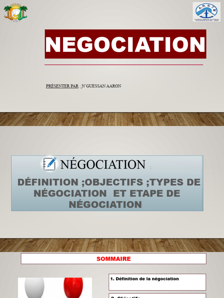 Expose Negociation N'guessan Aaron 1 | PDF | Négociation | Psychologie ...