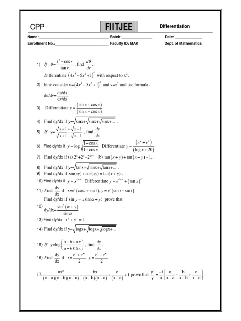 Differentiation 2 | PDF | Mathematics