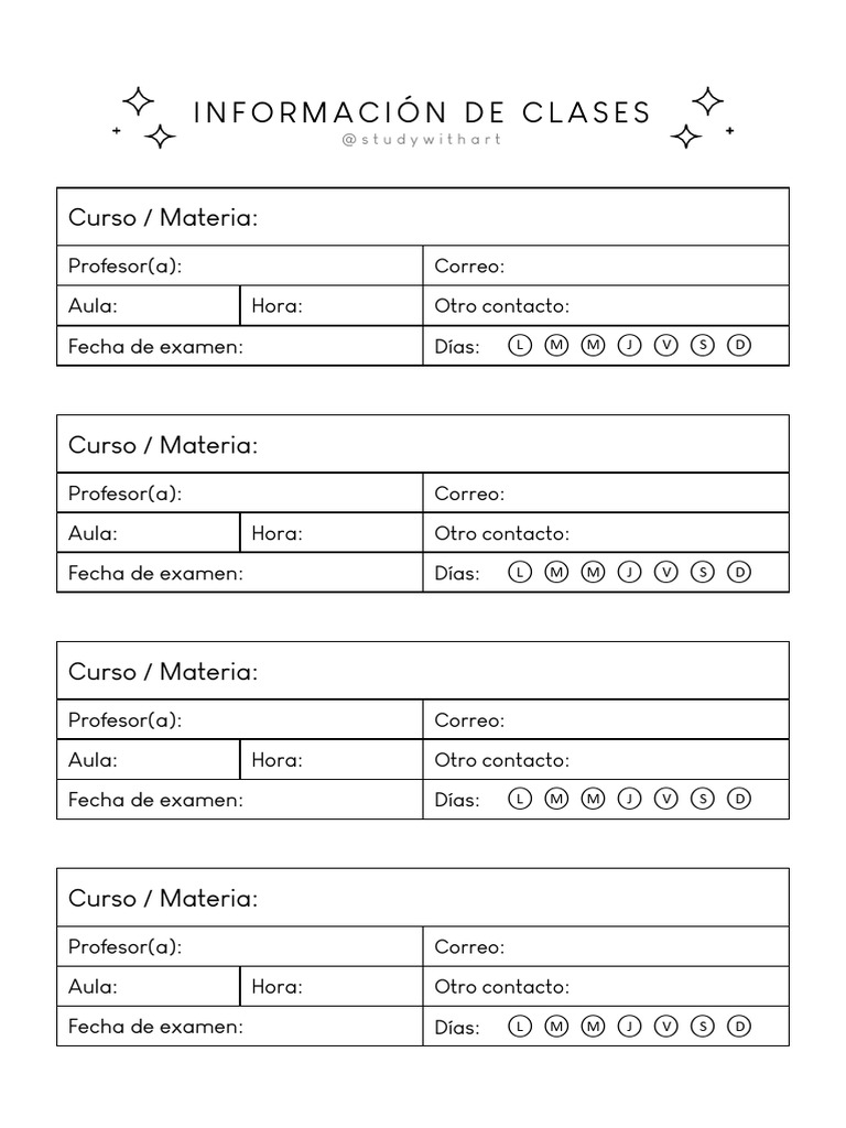 Organizador de clases | PDF