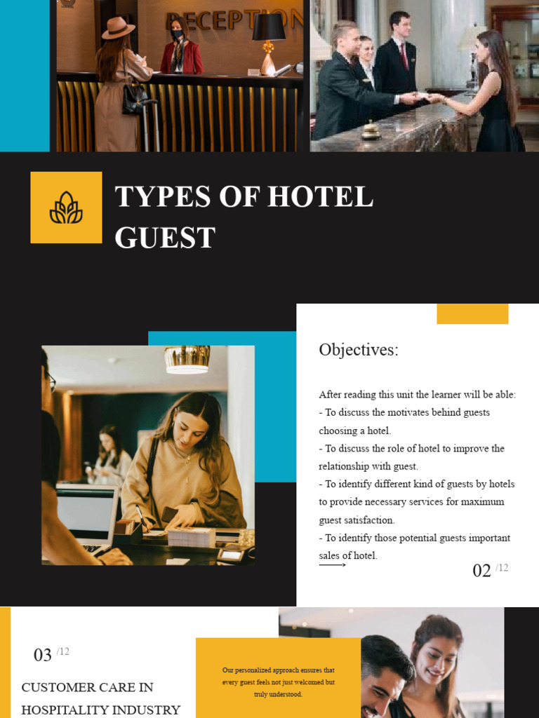 Types of Hotel Guests Explained | PDF | Tourism | Hotel