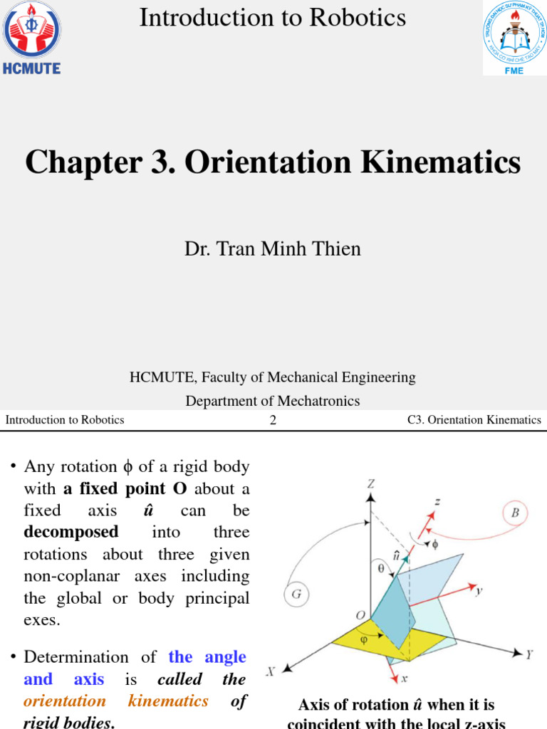 Chapter 3 Stu Orientation Kinematics | PDF | Rotation | Kinematics