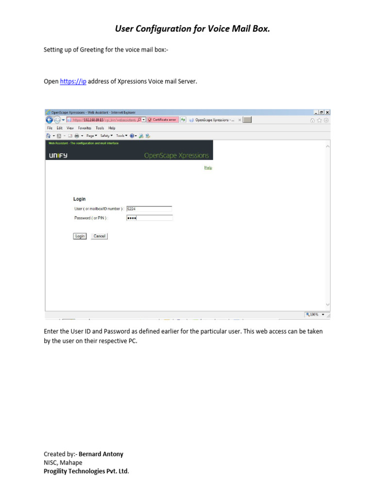 Xpressions Voicemail User Greeting Configuration | PDF | Voicemail | Cyberspace