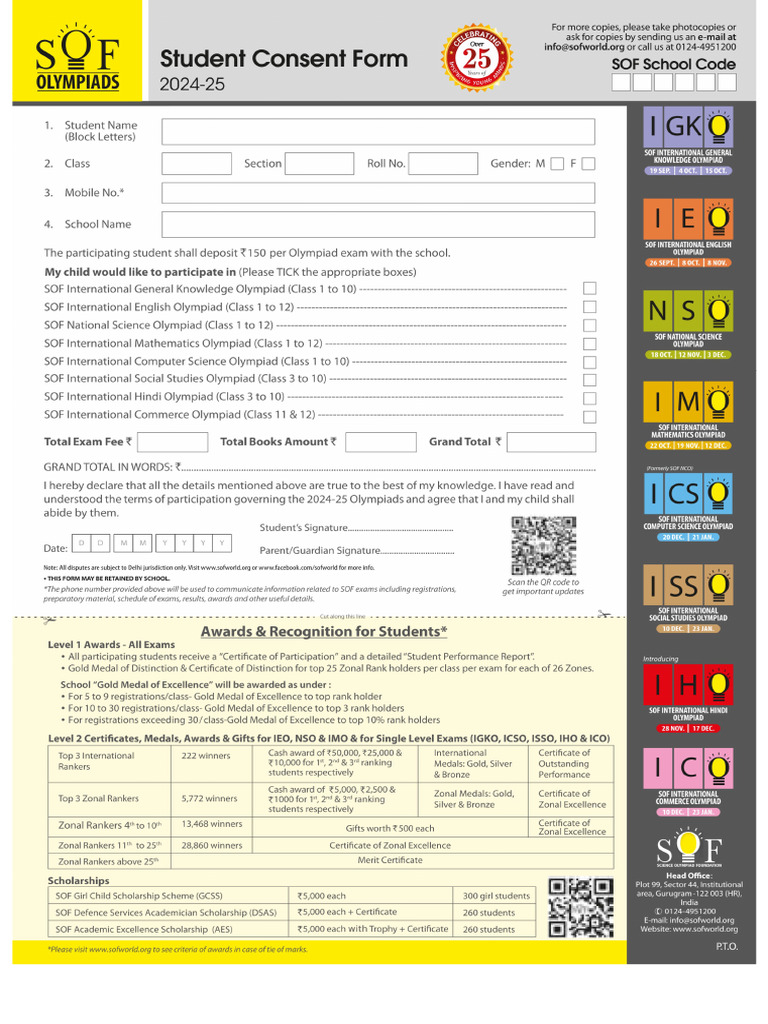 SOF Registration form | PDF