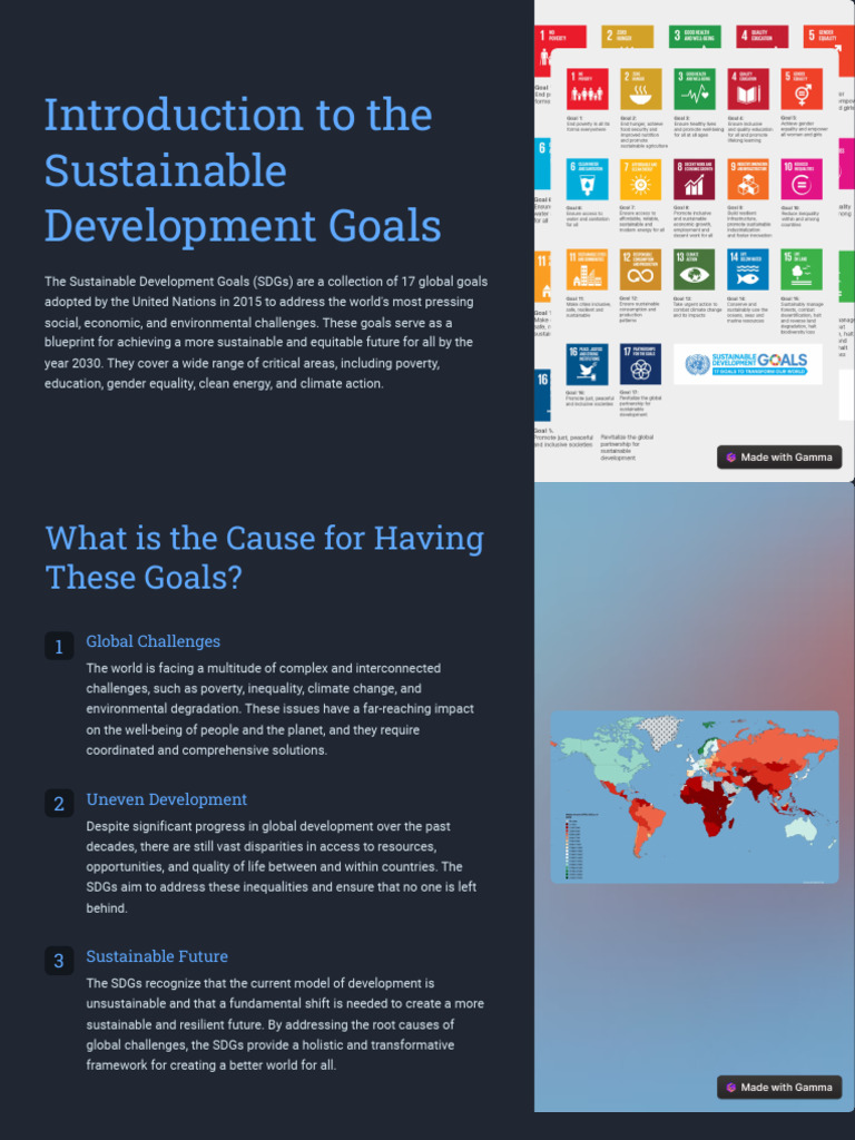 Introduction To The Sustainable Development Goals | PDF ...