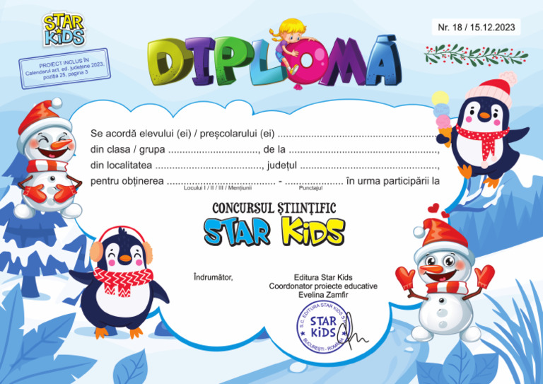 Diploma SK18 Copil | PDF
