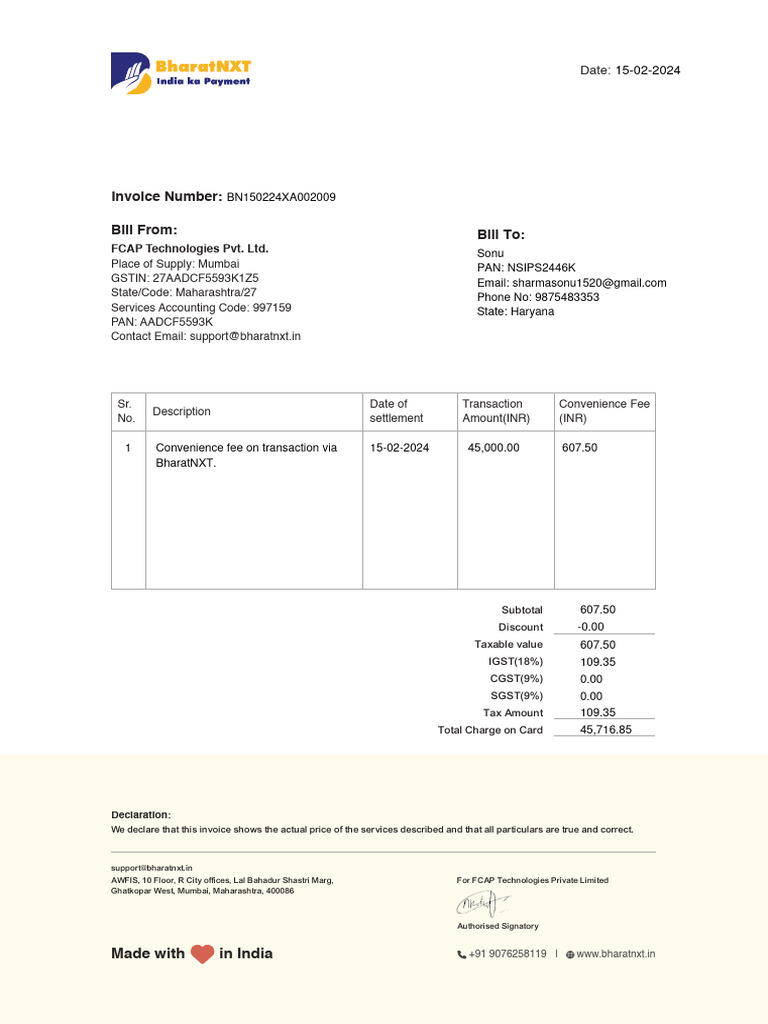 Invoice Bn150224xa002009 | PDF | Invoice | Government Finances