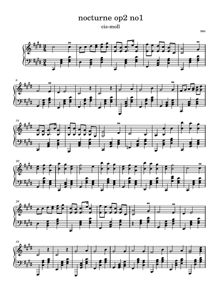 Nocturne Op2 No1 | PDF