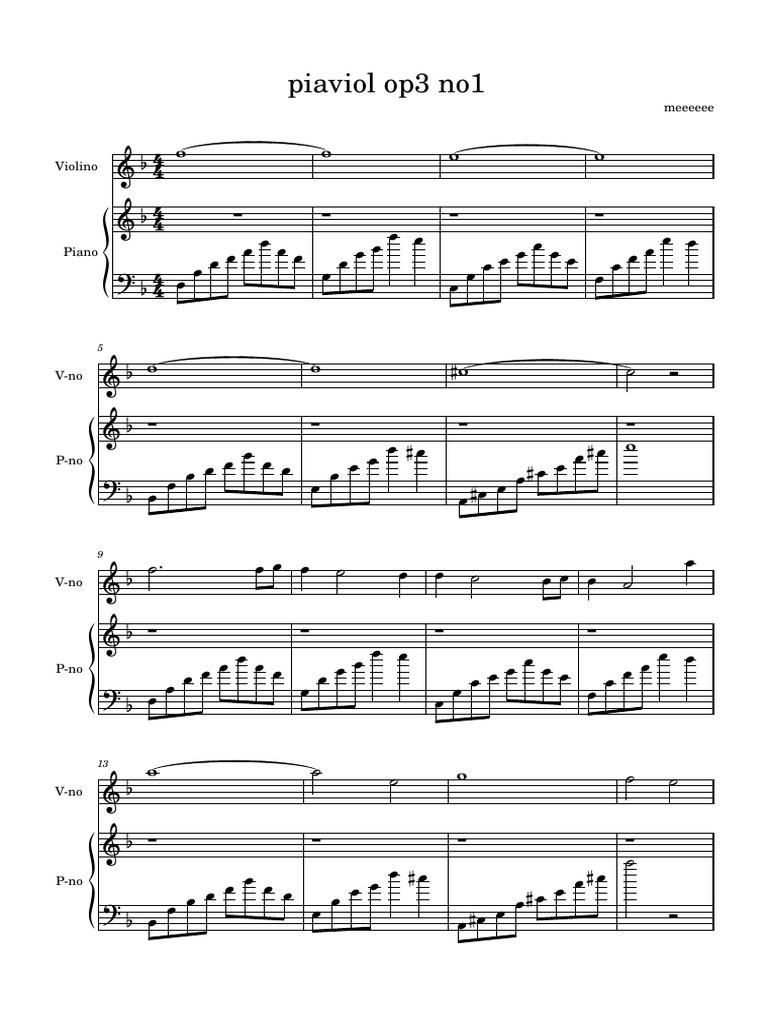 Piaviol Op3 No1 | PDF