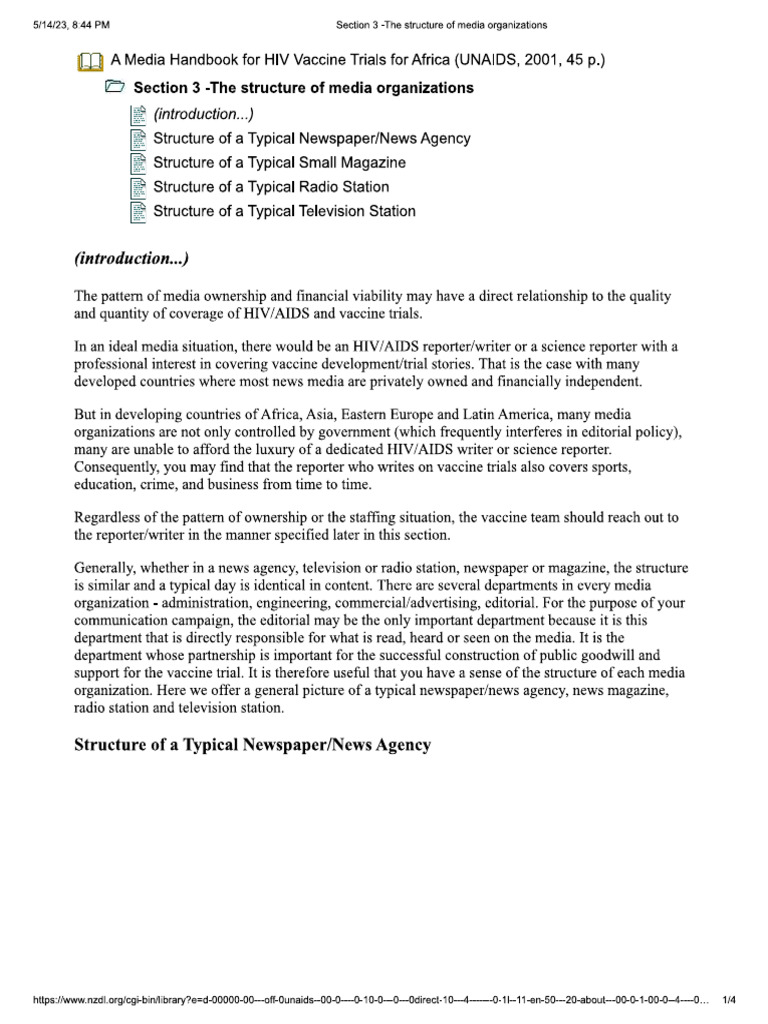 Structure of Media | PDF