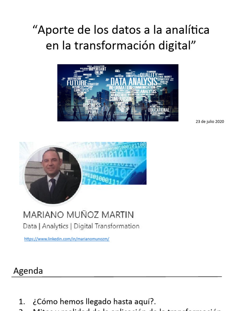 Aporte de Los Datos A La Analítica en La Transformación Digital ...
