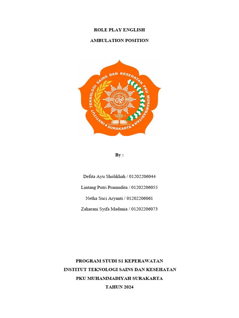 Role Play English Ambulation | PDF