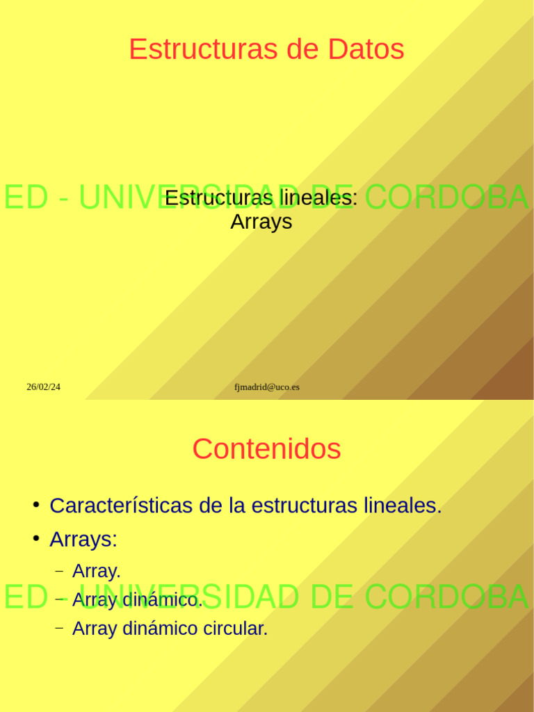 02-01-estructuras_lineales_arrays | Descargar gratis PDF | Algoritmos y Estructuras de Datos ...