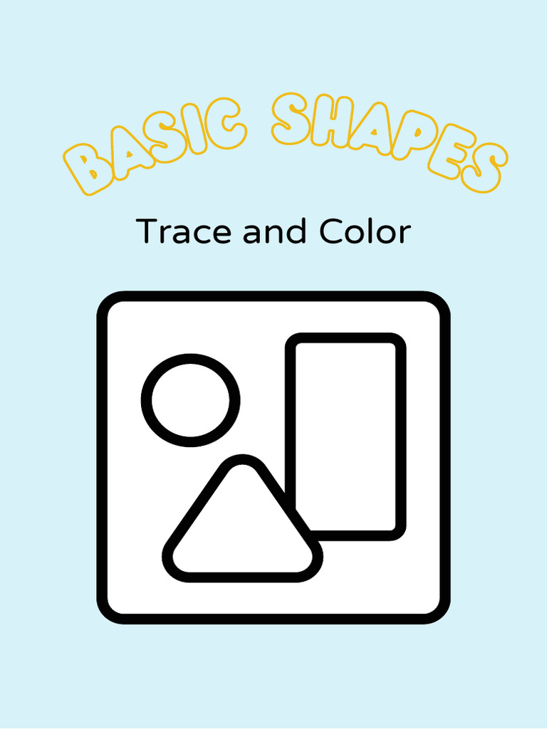 Basic Shapes Tracing Activity For Preschool Worksheet - 03 - A4 | PDF