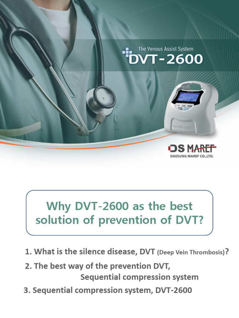DVT Pump SCD Machine | PDF | Thrombosis | Vein