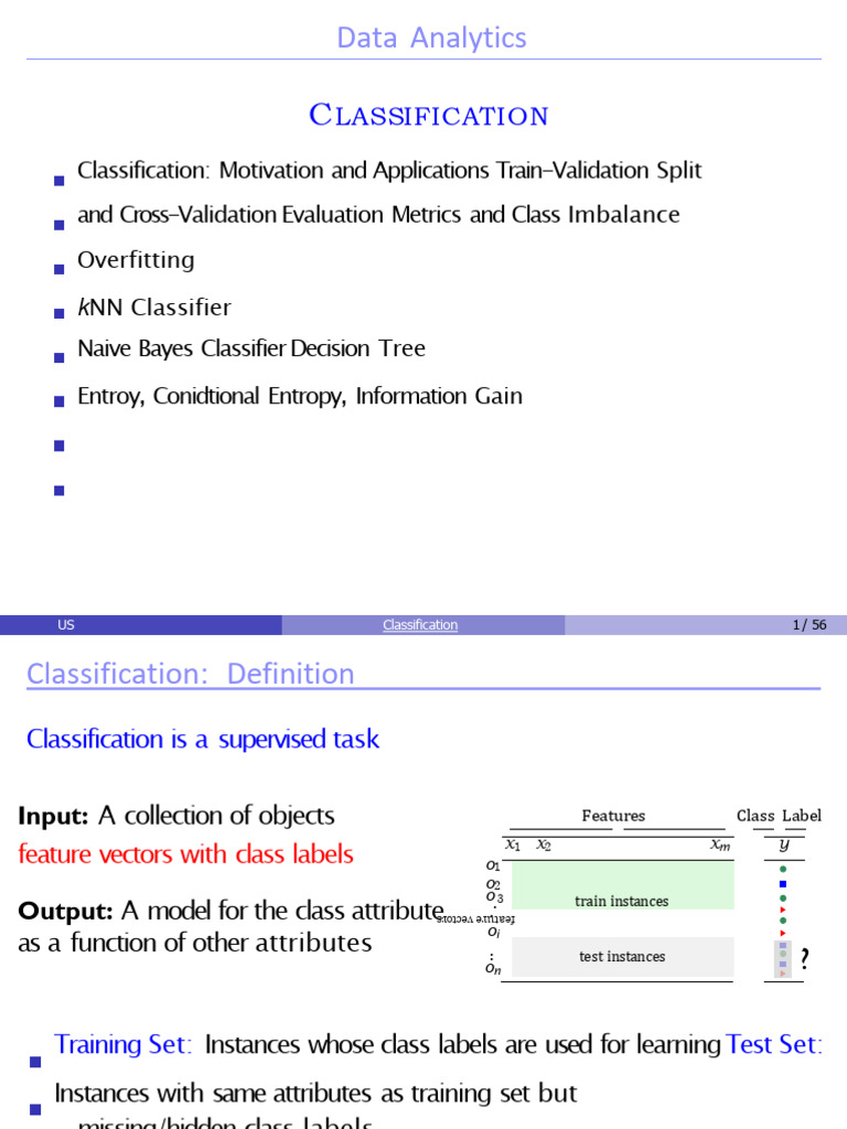 Data_Analytics_Classification | PDF | Statistical Classification | Cross Validation (Statistics)