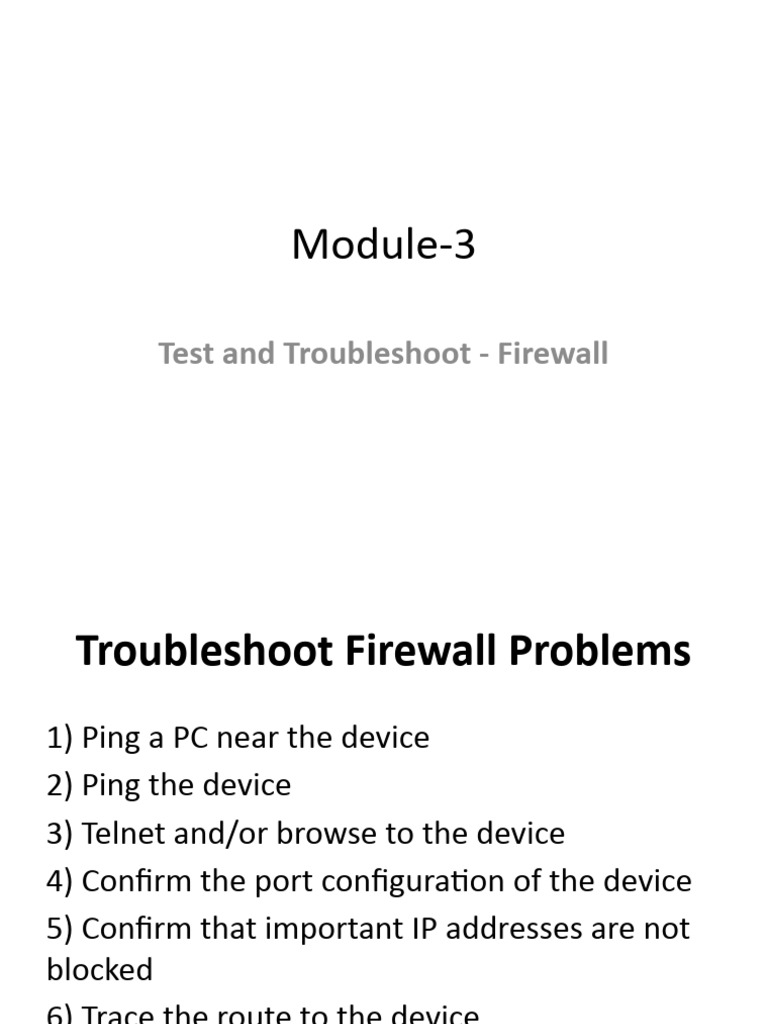 Firewall Troubleshooting Guide | PDF | Firewall (Computing) | Internet ...