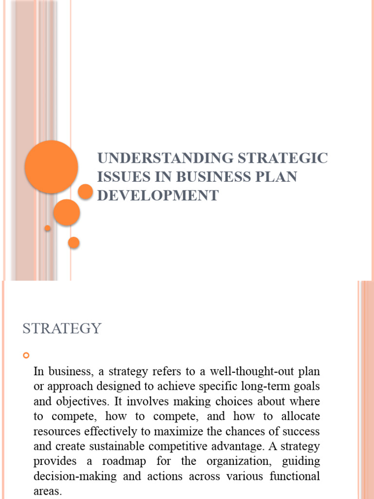 Strategic Issues in Business Planning | PDF | Strategic Management ...