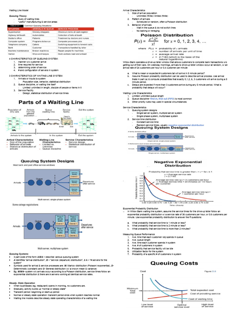 Waiting Line | PDF | Applied Mathematics | Statistical Theory