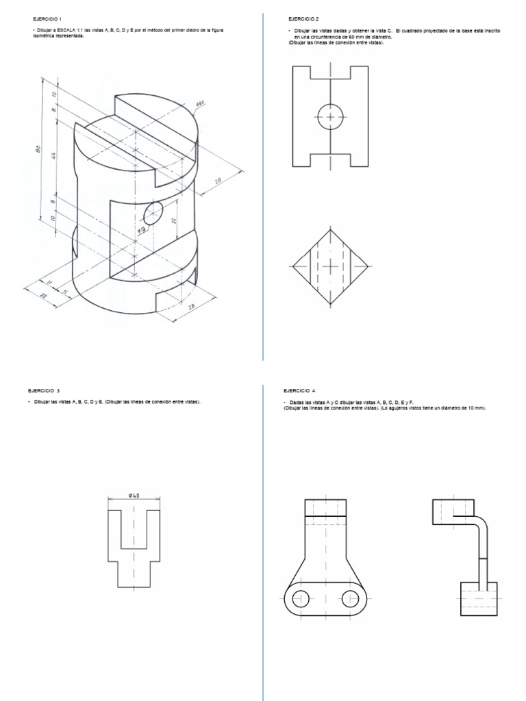 10 Ejercicios Repaso Vistas | PDF | Infografia | Geometría euclidiana