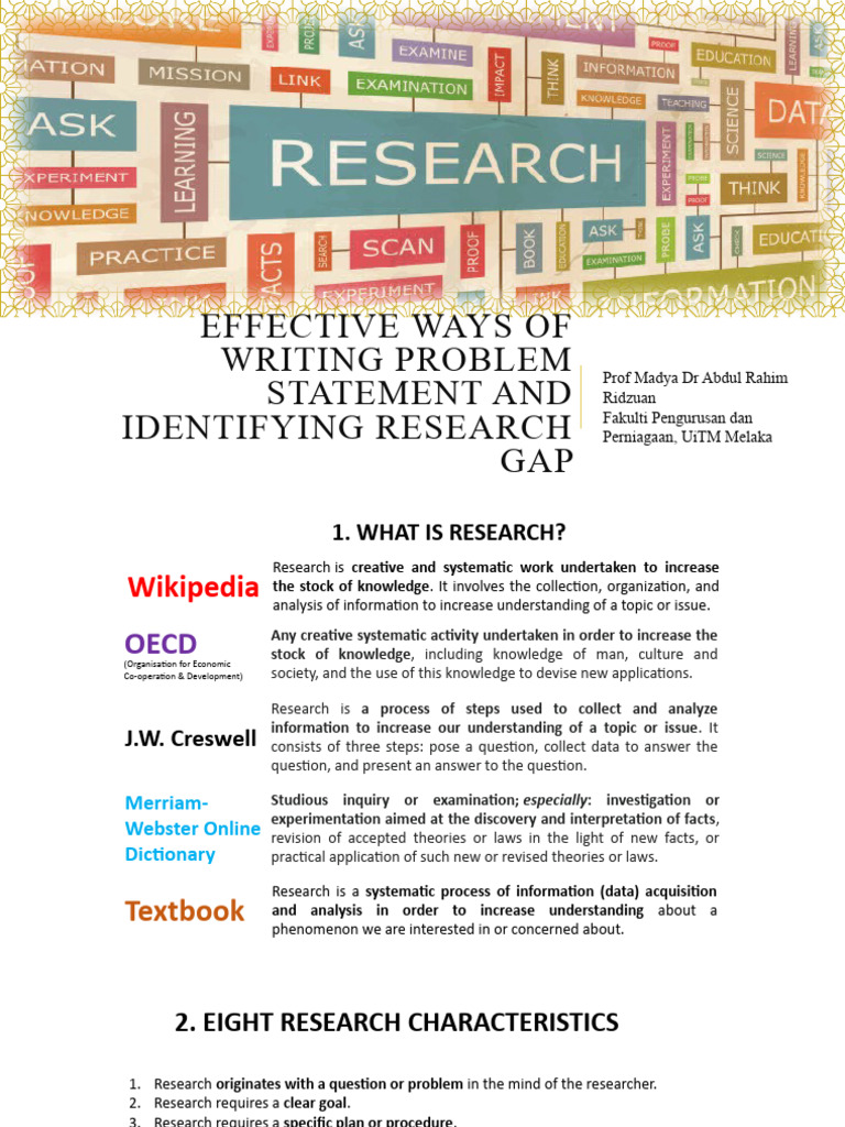 Writing Effective Problem Statements | PDF | Knowledge | Methodology